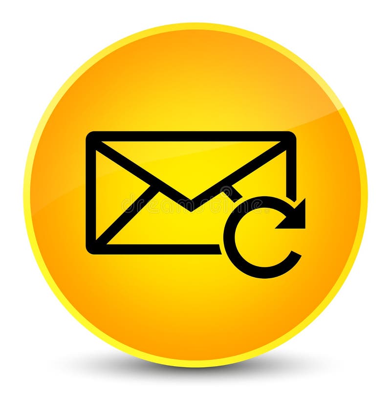 Refresh Email Icon Elegant Yellow Round Button Stock Illustration ...