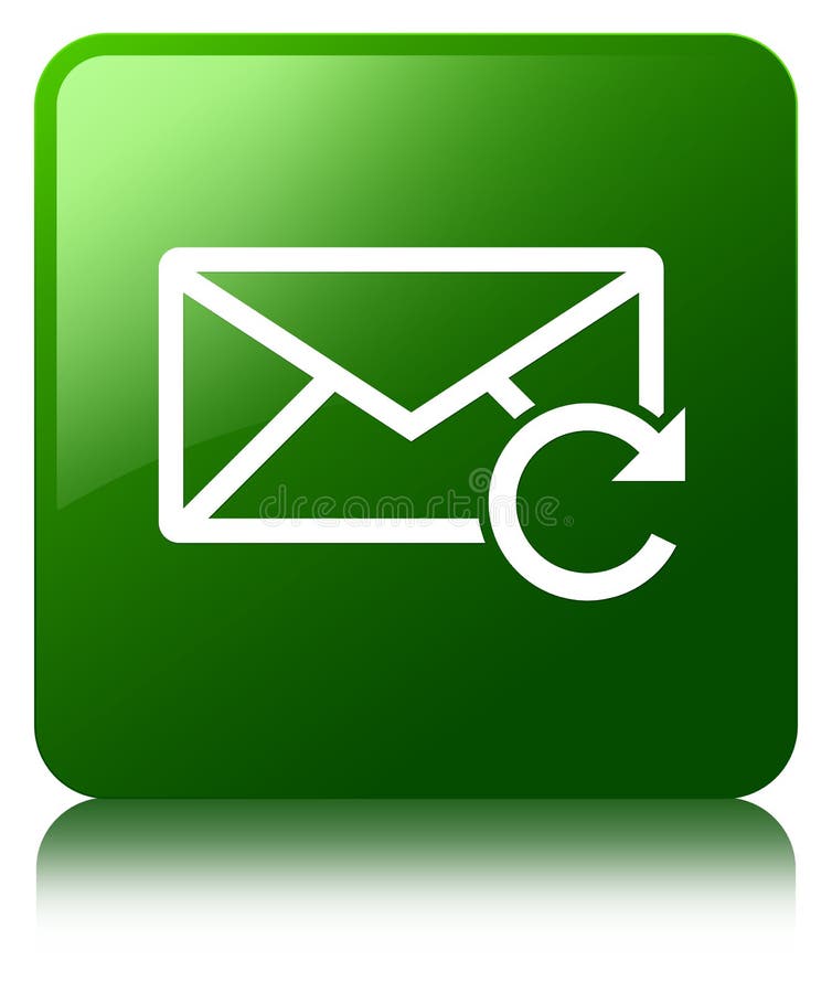 Refresh Email Icon Green Square Button Stock Illustration ...