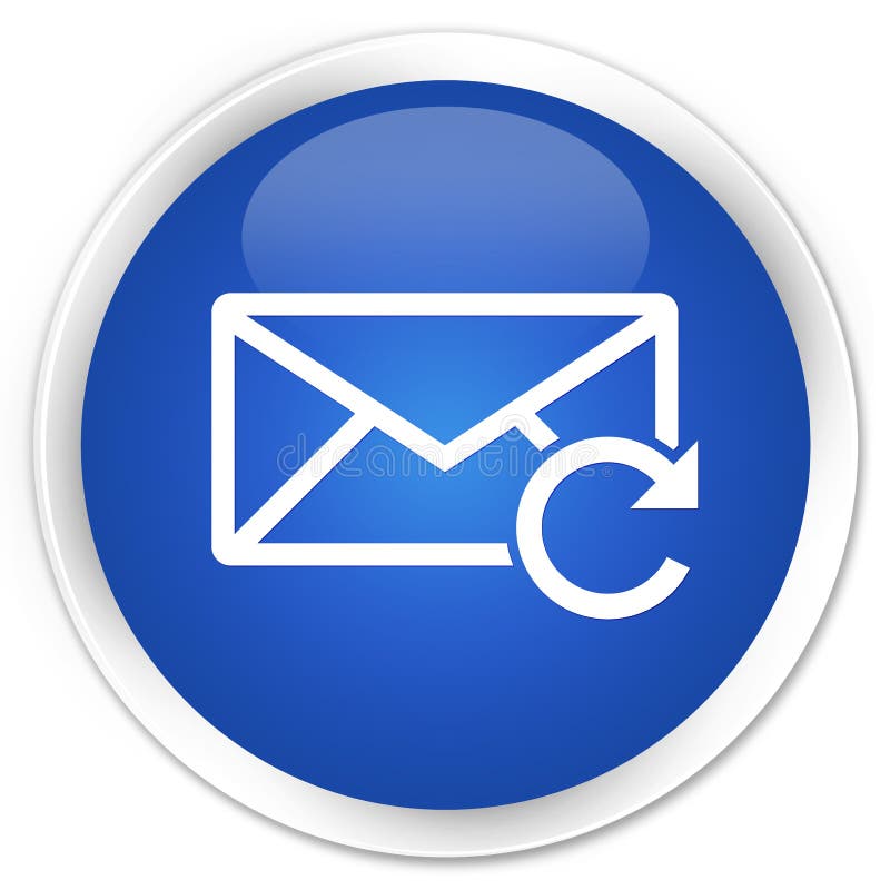 Refresh Email Icon Premium Blue Round Button Stock Illustration ...