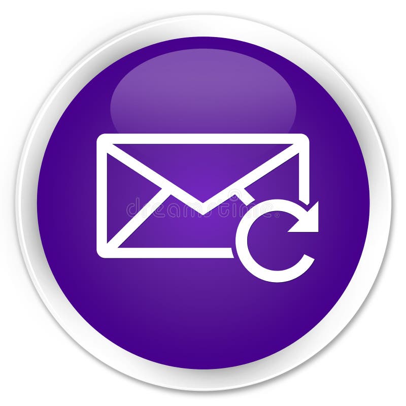 Refresh Email Icon Premium Purple Round Button Stock Illustration ...