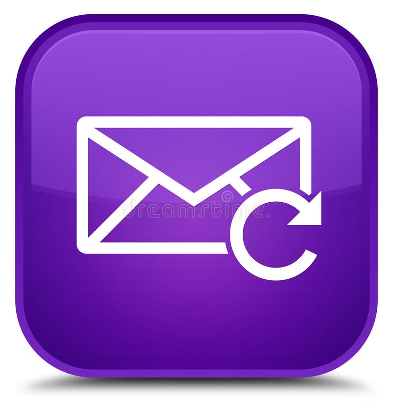 Refresh Email Icon Special Purple Square Button Stock Illustration ...