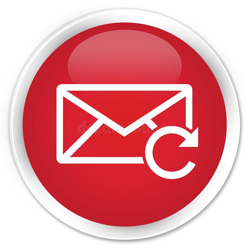 Refresh Email Icon Premium Red Round Button Stock Illustration ...