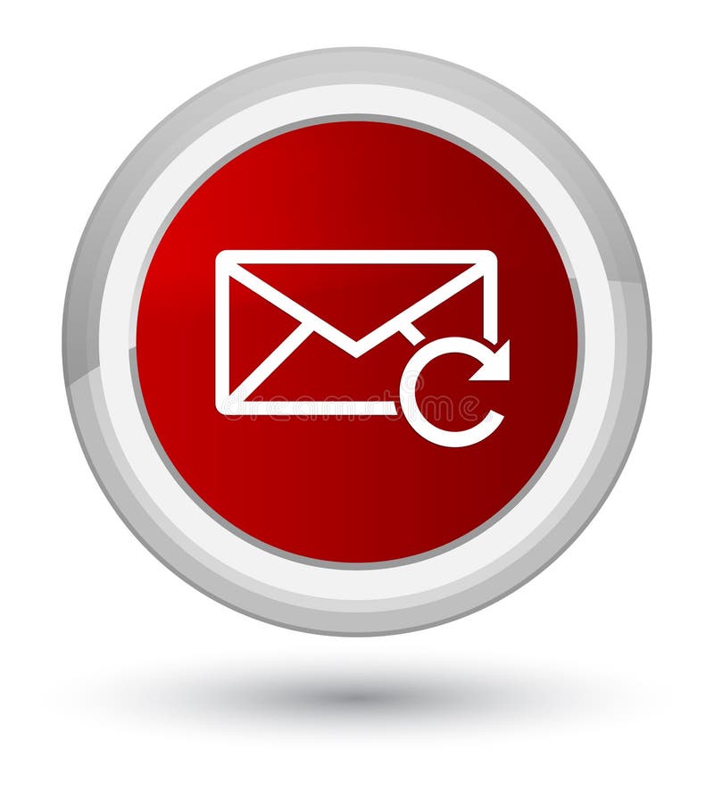 Refresh Email Icon Prime Red Round Button Stock Illustration ...