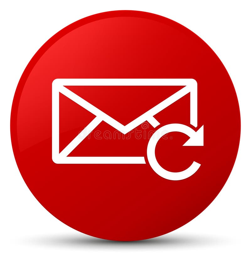 Refresh Email Icon Red Round Button Stock Illustration - Illustration ...