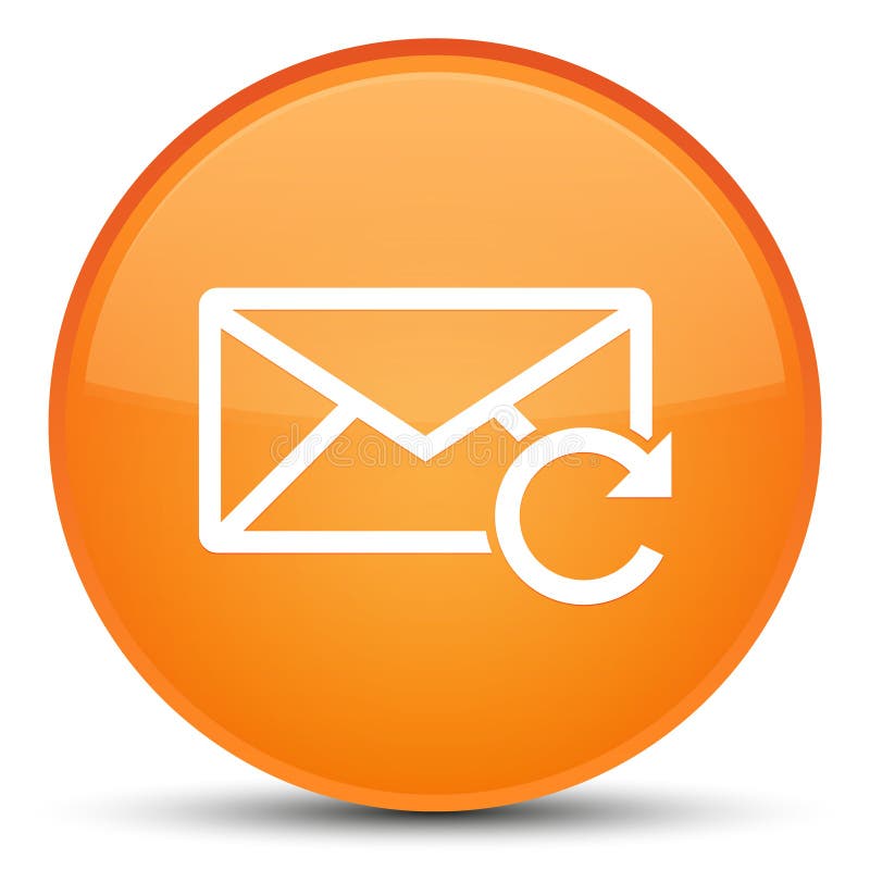 Refresh Email Icon Special Orange Round Button Stock Illustration ...