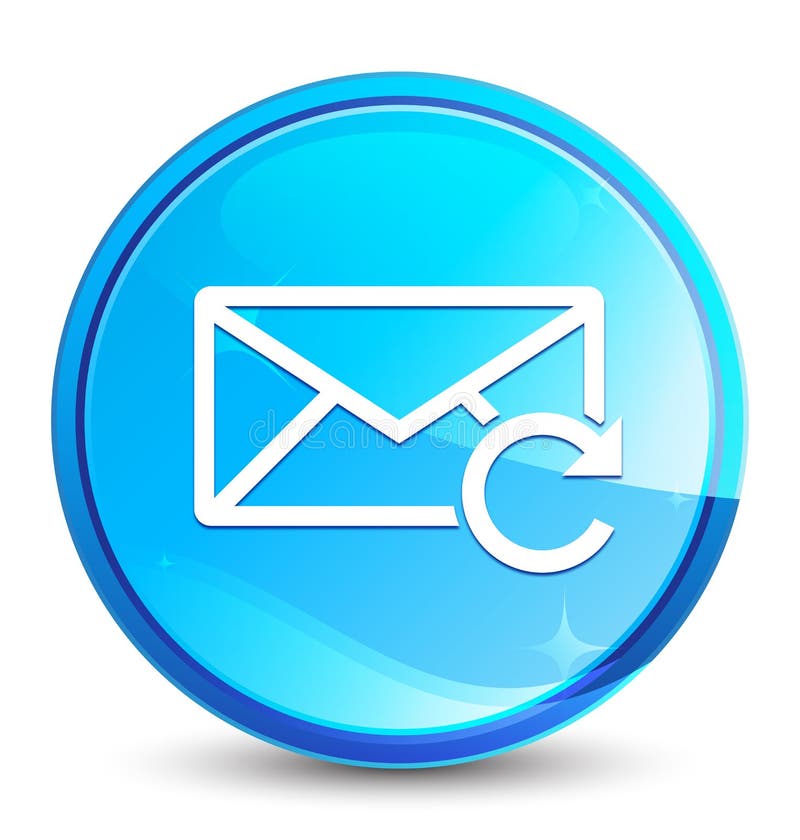 Refresh Email Icon Splash Natural Blue Round Button Stock Vector ...