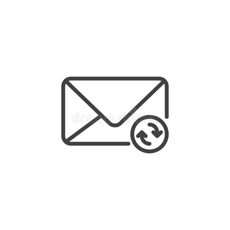 Refresh Email Icon Glossy Red Round Button Stock Illustration ...