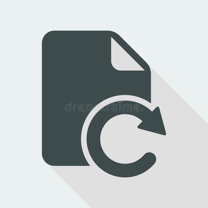 Refresh File - Flat Minimal Icon Stock Vector - Illustration of ...