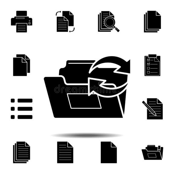 Refresh Folder Icon. Simple Glyph Vector Element of Web, Minimalistic ...