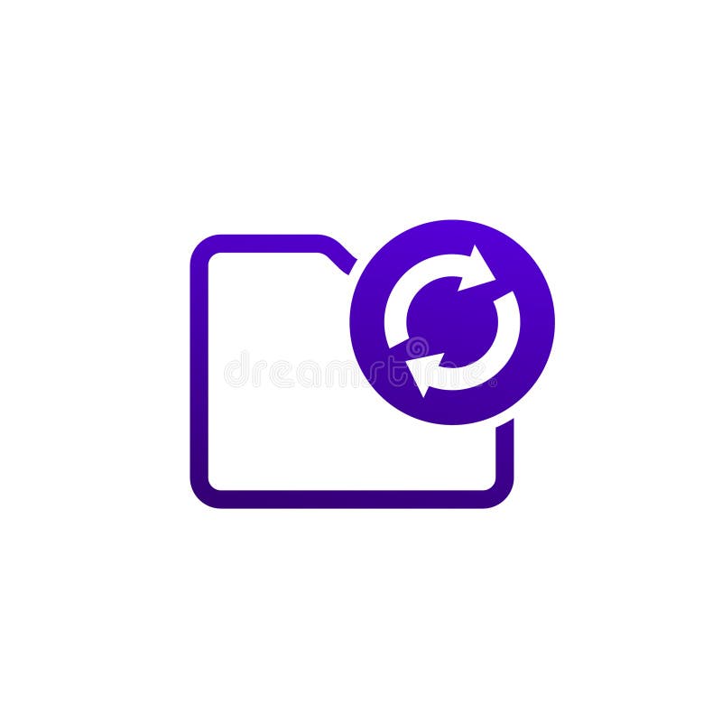 Refresh Folder Icon, Vector Pictogram Stock Vector - Illustration of ...
