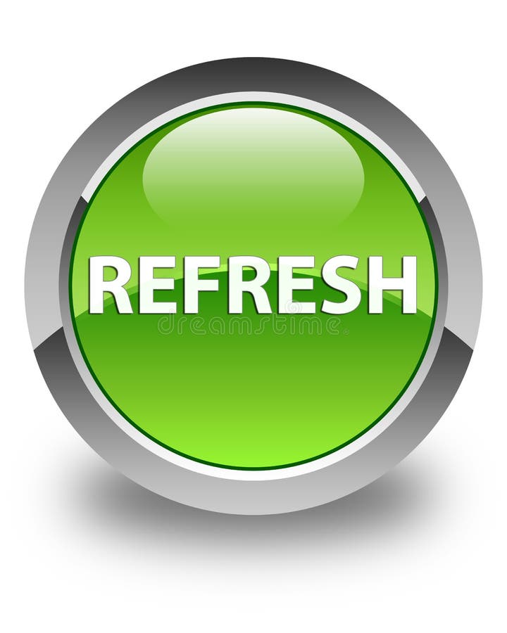 Refresh Glossy Green Round Button Stock Illustration - Illustration of ...