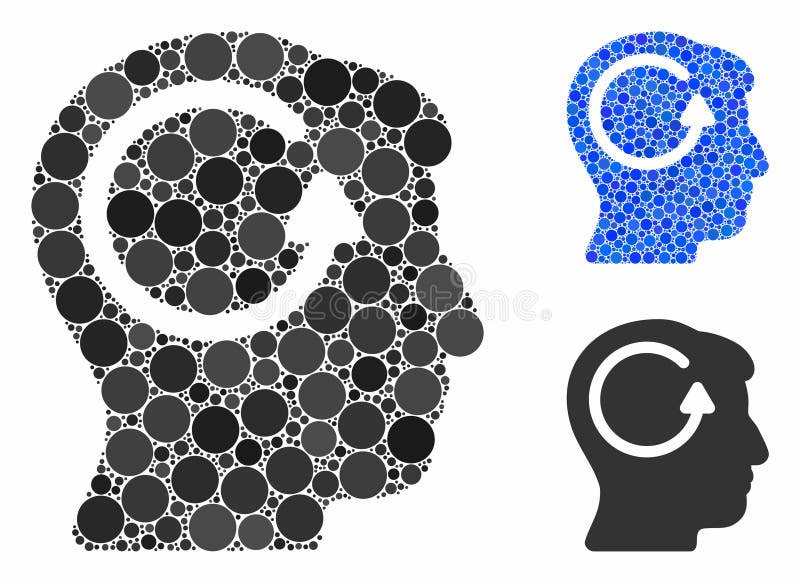 Refresh Head Memory Composition Icon of Circles Stock Illustration ...