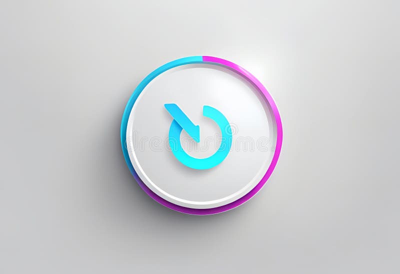 Refresh Icon with Blue and Purple Gradient Tones Stock Illustration ...