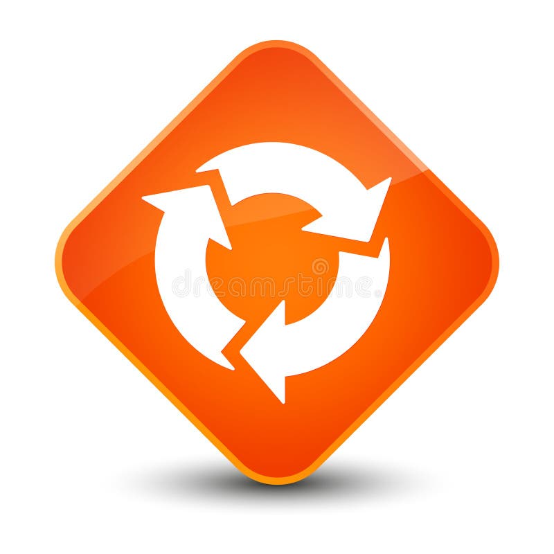Refresh Icon Elegant Orange Diamond Button Stock Illustration ...