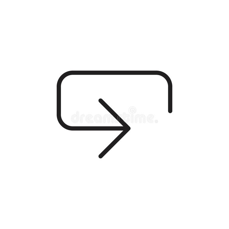 Refresh Icon Flat Line Illustration Stock Illustration - Illustration ...