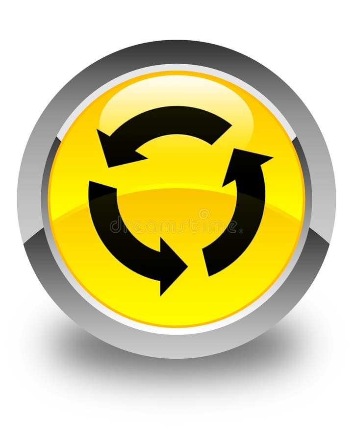 Refresh Glossy Green Round Button Stock Illustration - Illustration of ...