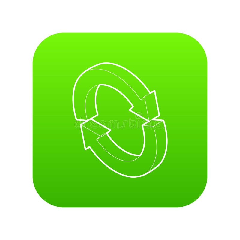 Abstract Green Refresh Icon Stock Vector - Illustration of dimensional ...