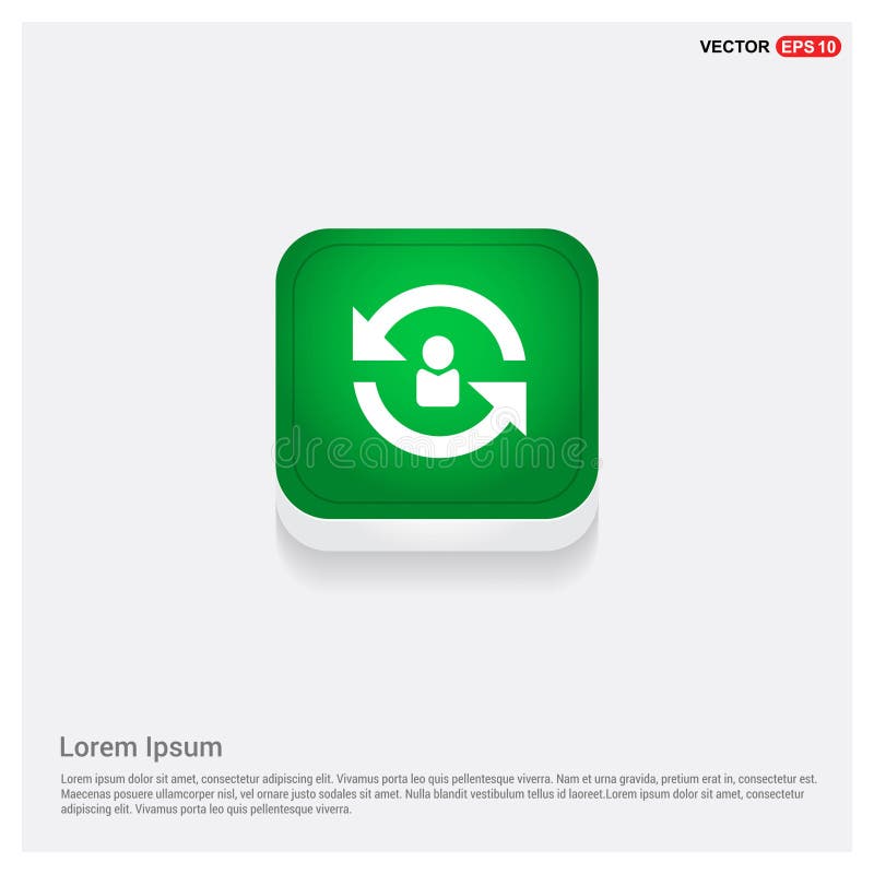 Refresh Icon Green Web Button Stock Vector - Illustration of pictogram ...