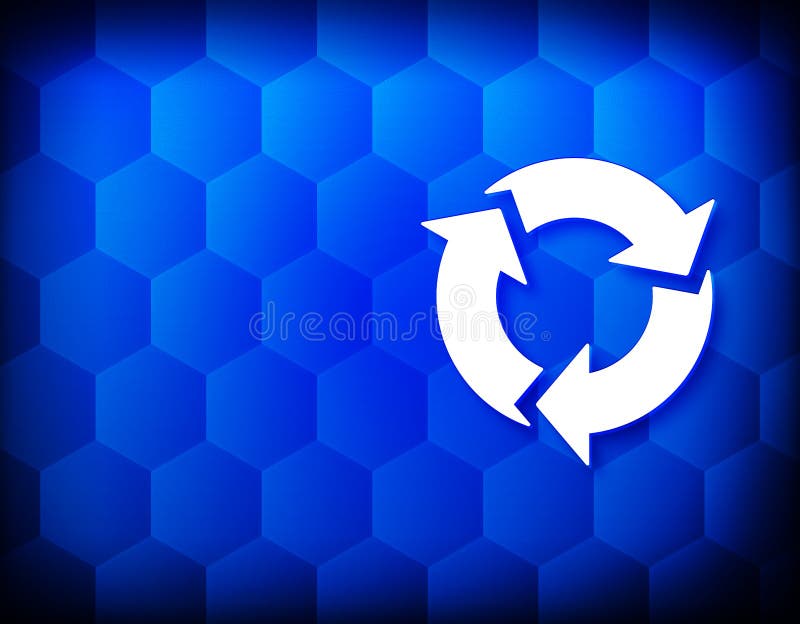 Refresh Icon Hexagon Creative Abstract Blue Background Seamless ...