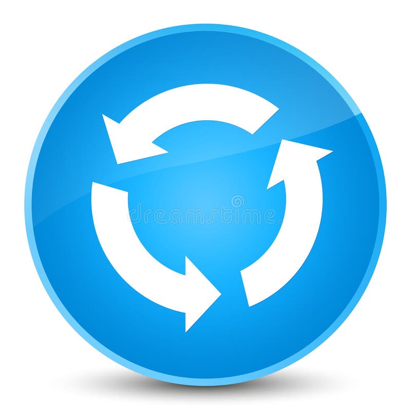 Refresh Icon Elegant Cyan Blue Round Button Stock Illustration ...