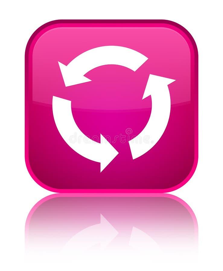 Refresh Icon Special Pink Square Button Stock Illustration ...