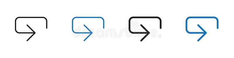 Refresh Icon Linear Graphics Set Vector in Black Stock Illustration ...