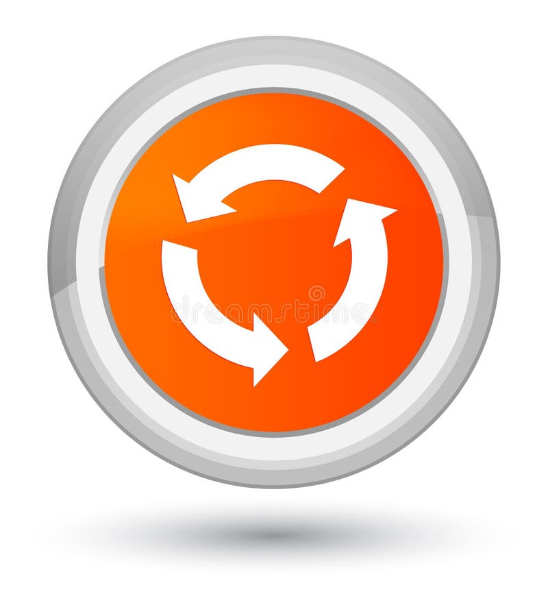 Refresh Icon Prime Orange Round Button Stock Illustration ...
