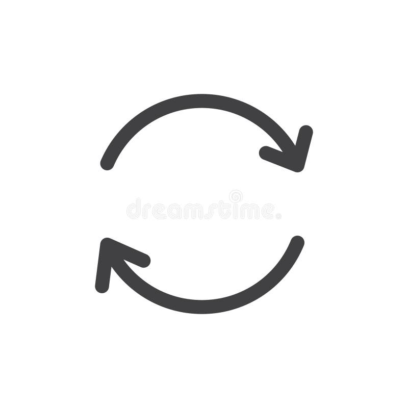 Refresh Icon Simple Outline Vector Logo Stock Vector - Illustration of ...
