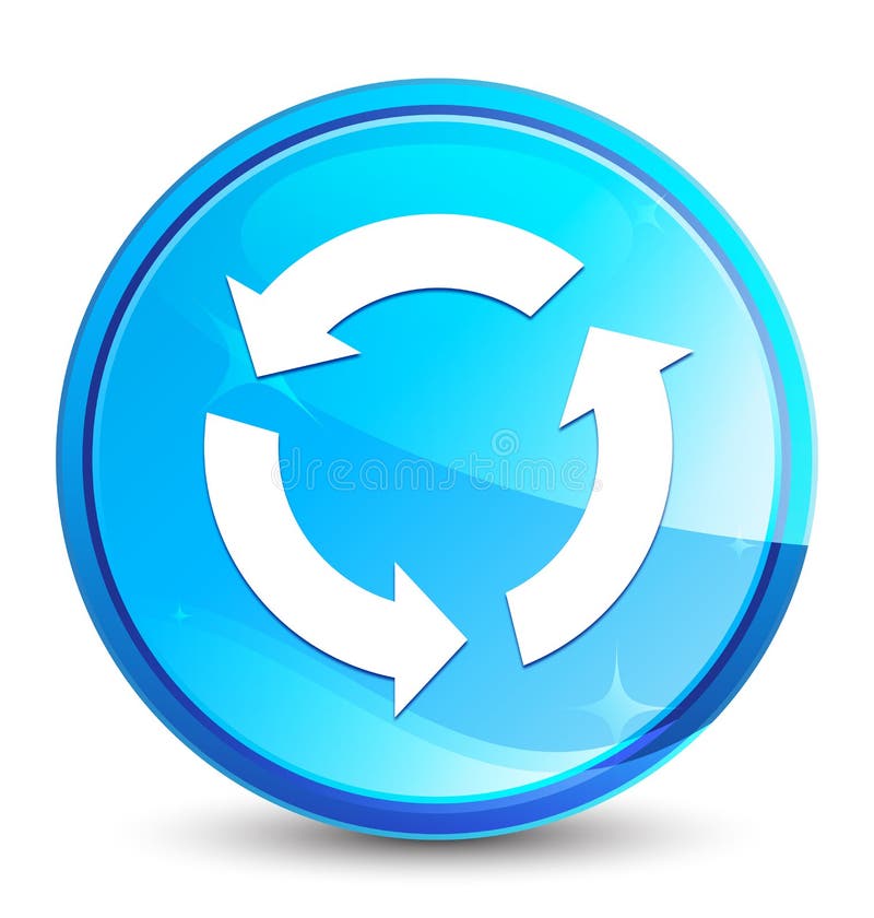 Refresh Icon Splash Natural Blue Round Button Stock Vector ...