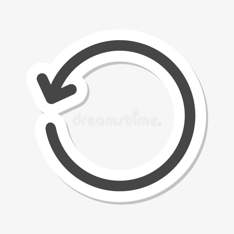 Refresh icon sticker stock illustration. Illustration of next - 84100889