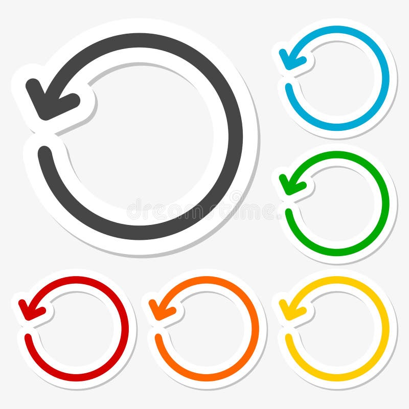 Refresh icon sticker set stock illustration. Illustration of pointer ...