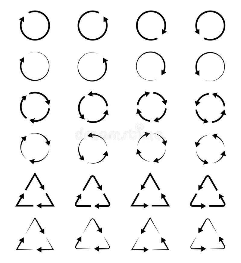 Refresh Icon or Symbol, Restart Icon Circle Arrow. Stock Illustration ...