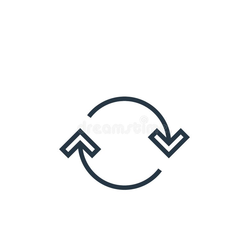 Refresh Icon Vector from Arrows Concept. Thin Line Illustration of ...
