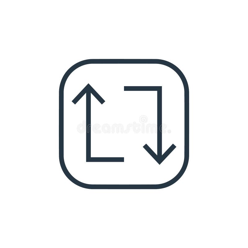 Refresh Icon Vector from Arrows Concept. Thin Line Illustration of ...