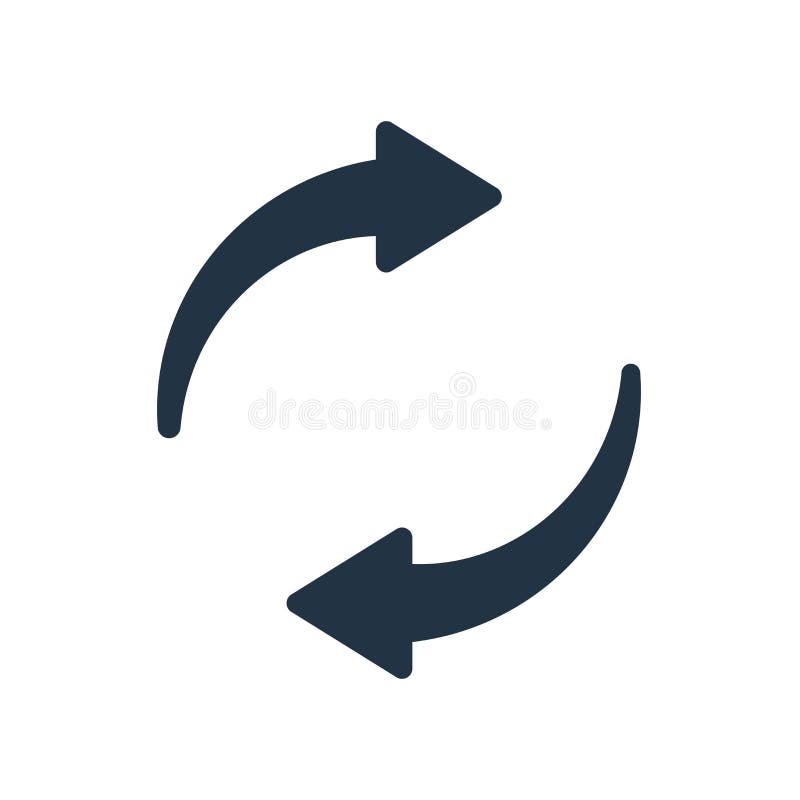 Refresh Icon Vector Isolated on White Background, Refresh Sign Stock ...