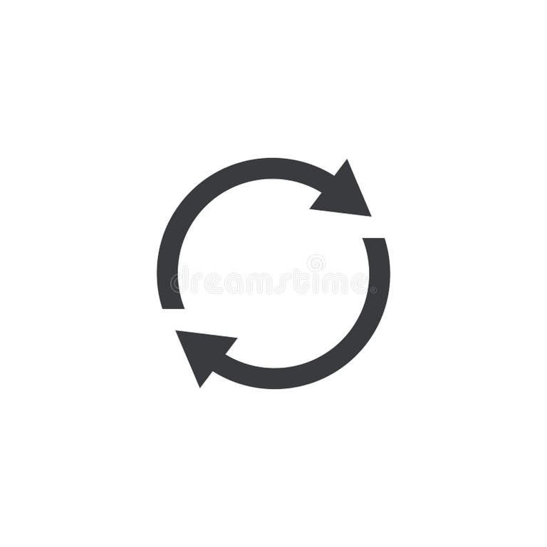 Refresh Icon. Vector Shape Restart Interface Button Stock Vector ...