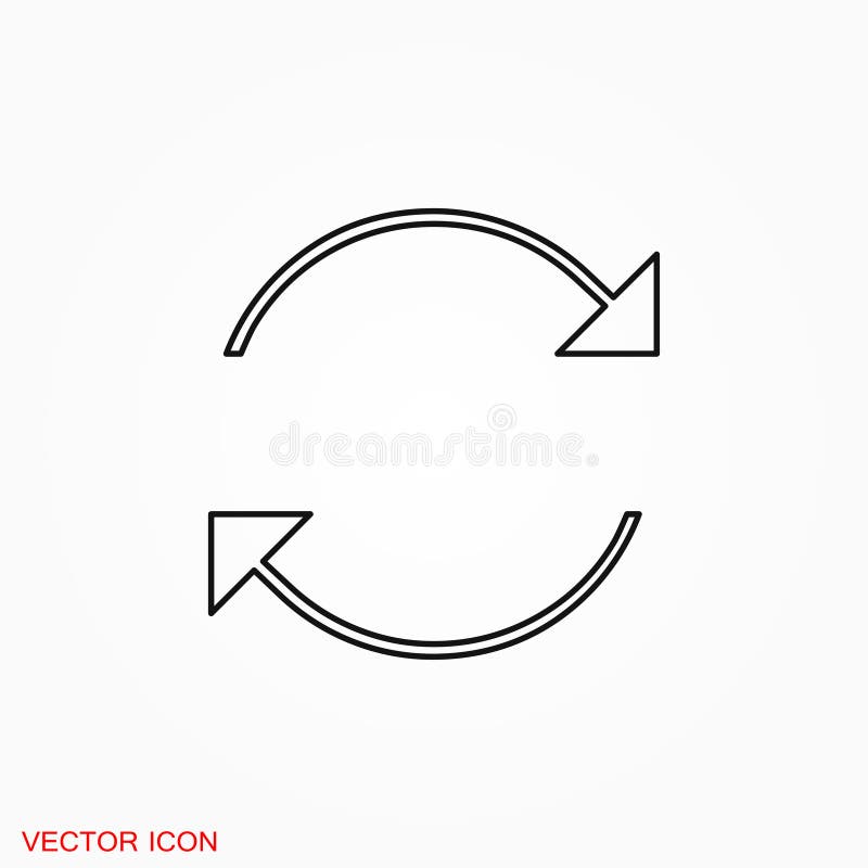 Refresh Icon Vector Sign Symbol for Design Stock Illustration ...