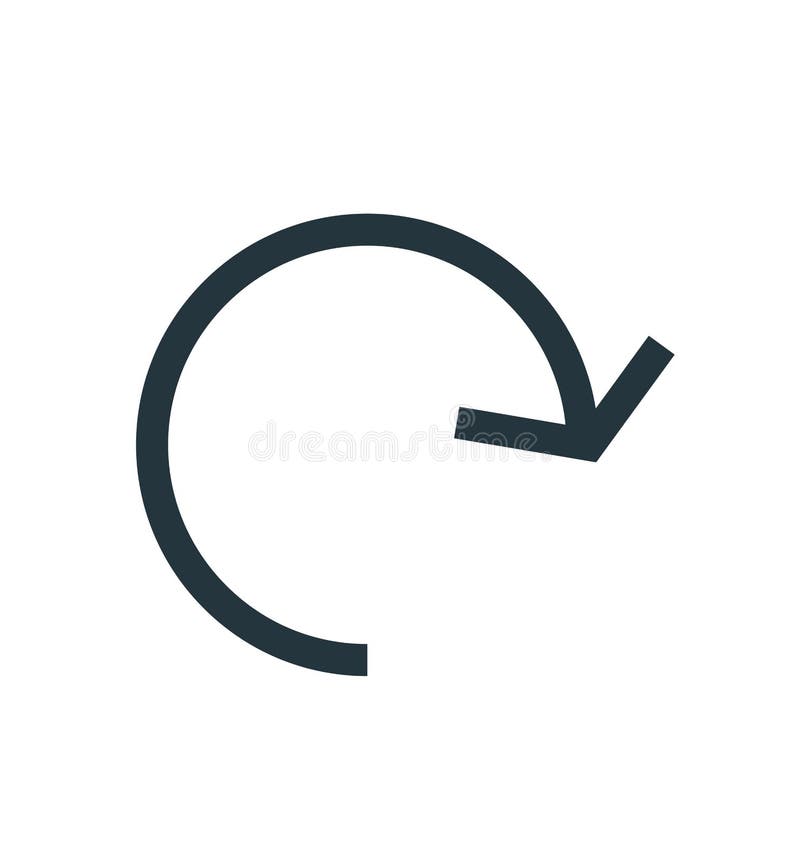 Refresh Icon Vector Sign and Symbol Isolated on White Background ...