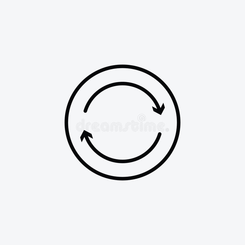 Refreshline in Thin Line Black Color. Flat Simple Vector Symbols ...