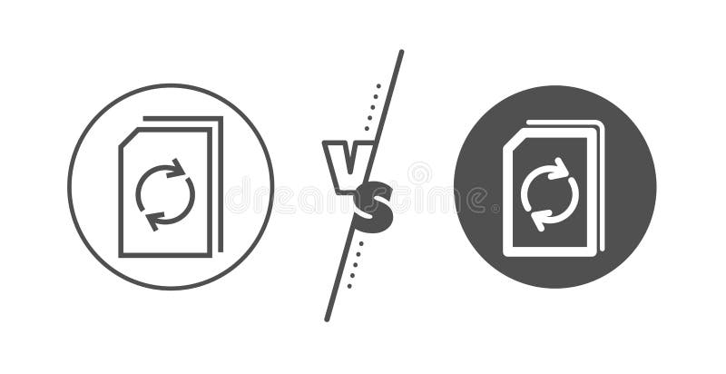 Update Document Line Icon. Refresh File Sign. Vector Stock Vector ...