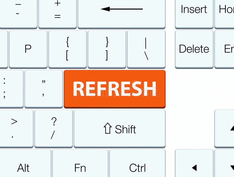 Refresh Orange Keyboard Button Stock Illustration - Illustration of ...