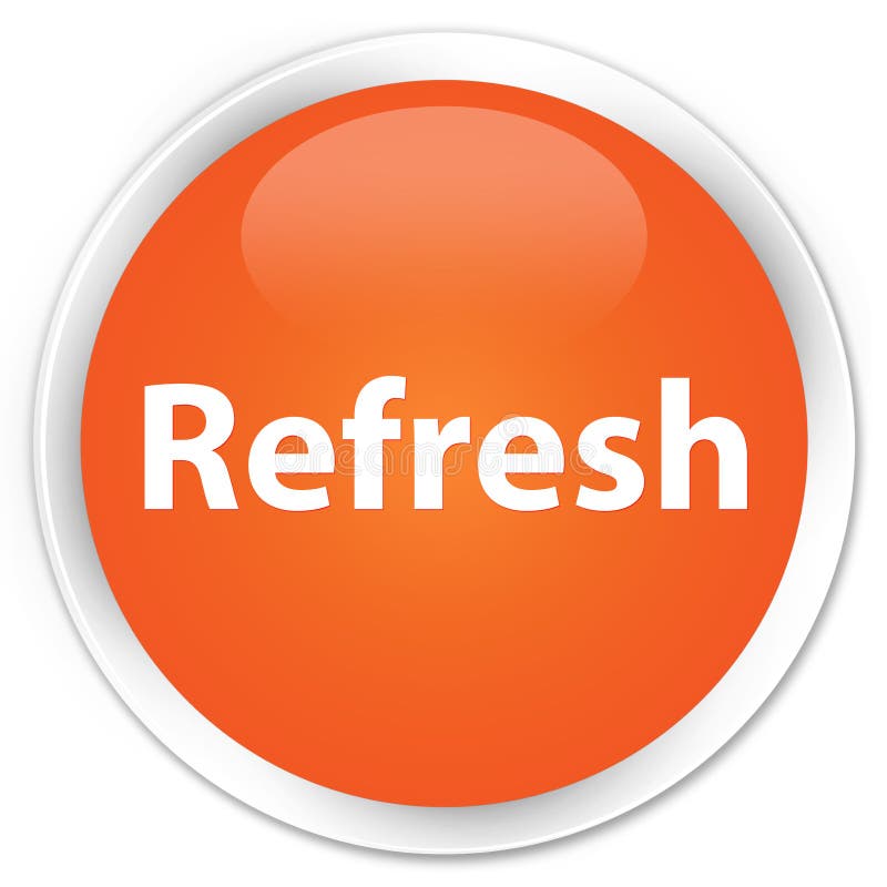 Refresh Premium Orange Round Button Stock Illustration - Illustration ...