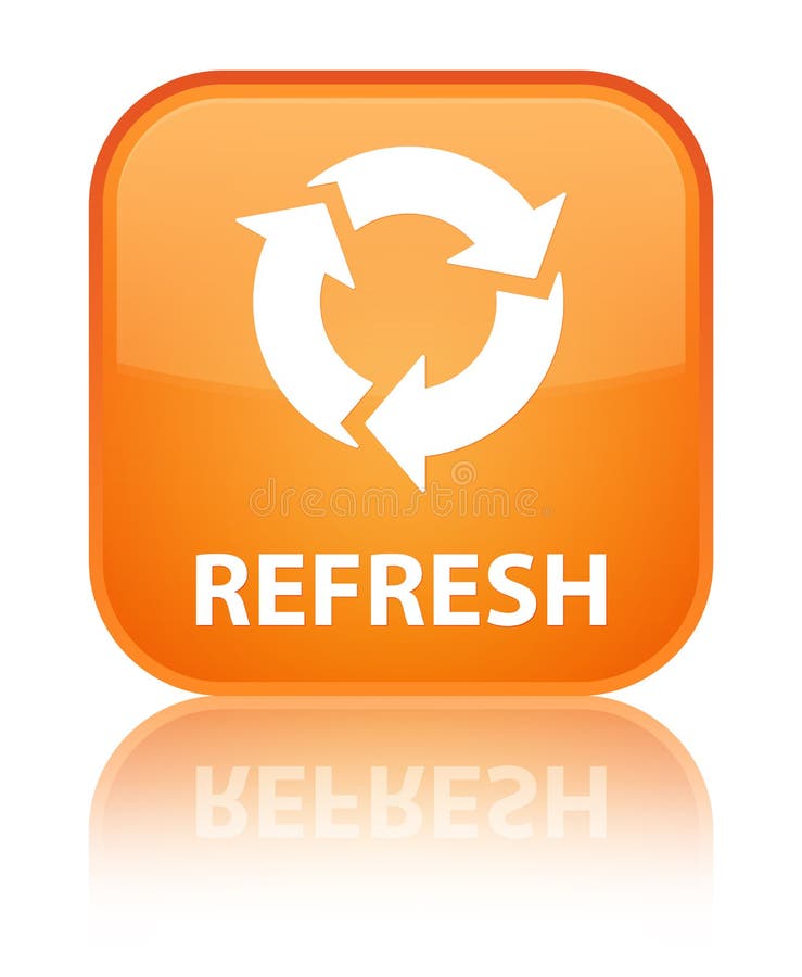 Refresh Special Orange Square Button Stock Illustration - Illustration ...