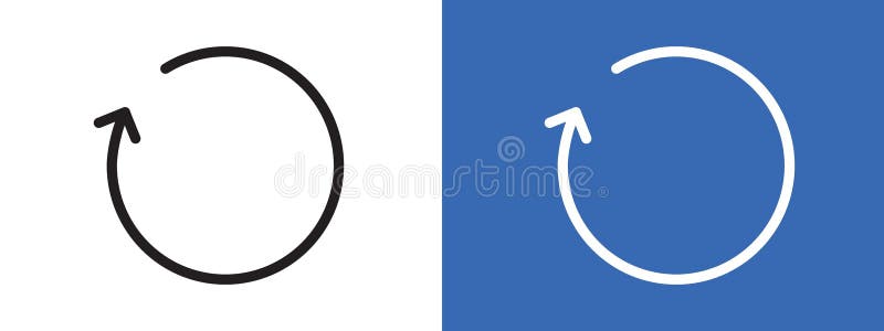 Refresh Logo Sign Set Vector Outline Stock Vector - Illustration of ...