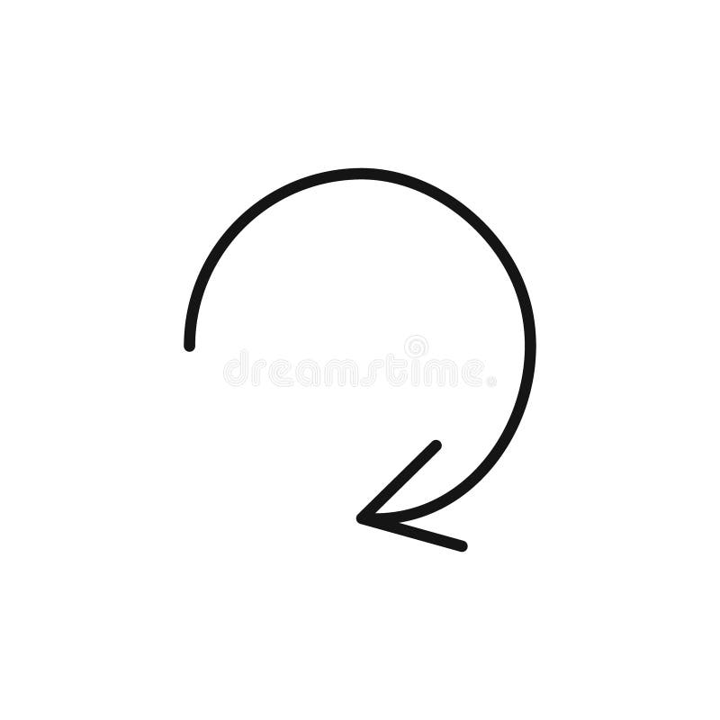 Refresh Logo Sign Vector Outline Stock Illustration - Illustration of ...