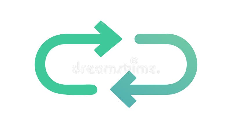 Refresh Loop Arrows Icon, Cycle Repetition Symbol, Vector Design ...