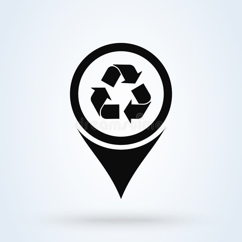 Refresh Map Marker. Location Pointer Simple Vector Modern Icon Design ...