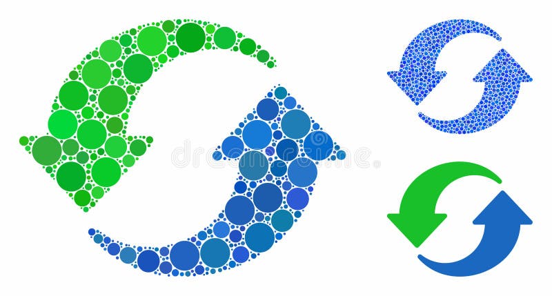 Refresh Mosaic Icon of Circles Stock Illustration - Illustration of ...