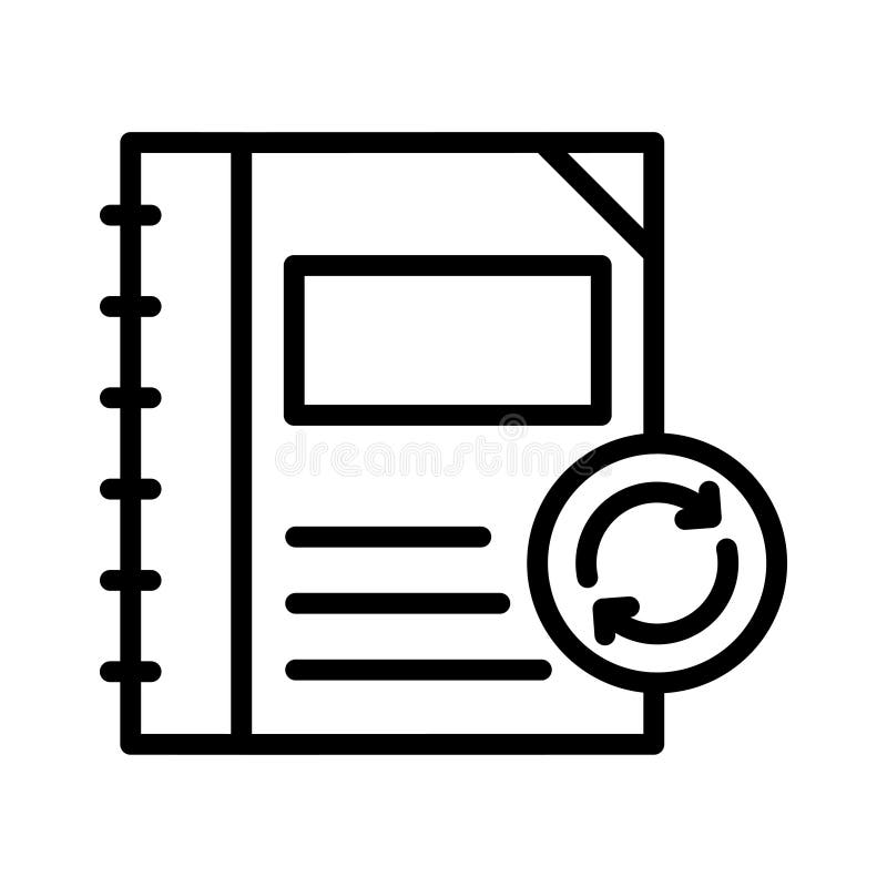 Book refresh glyphs icon stock illustration. Illustration of idea ...
