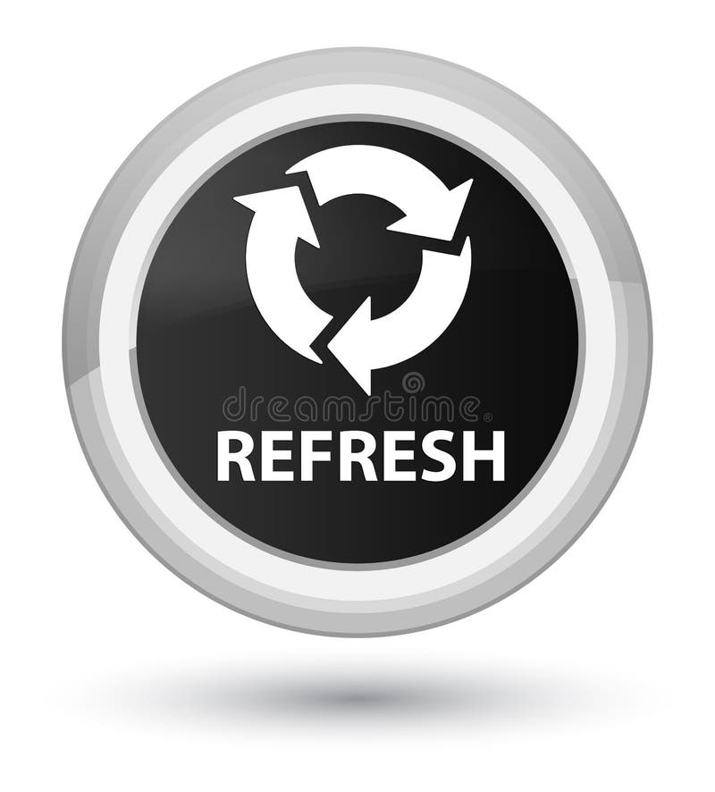 Refresh Prime Black Round Button Stock Illustration - Illustration of ...